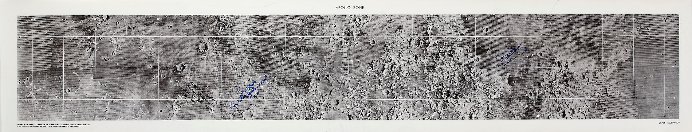 Bonhams : APOLLO ZONE FILM CHARTTHE FIRST LUNAR MISSIONS' LANDING AREAS.
