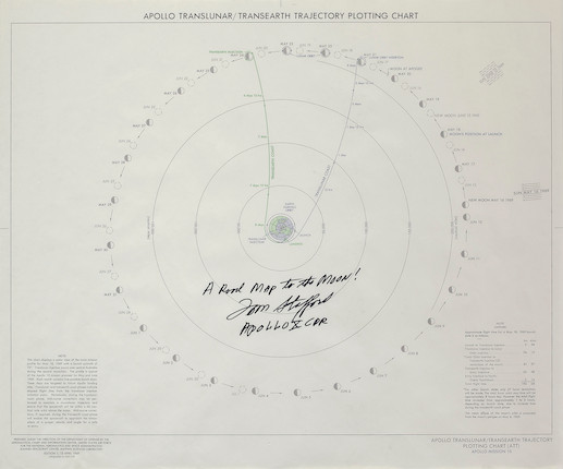 Bonhams : APOLLO 10ROAD MAP FOR THE MOON.