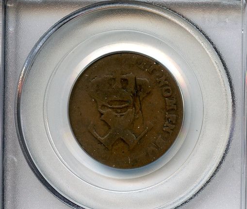 Bonhams : 1722-H French Colonies 9 Deniers Genuine, Scratched PCGS