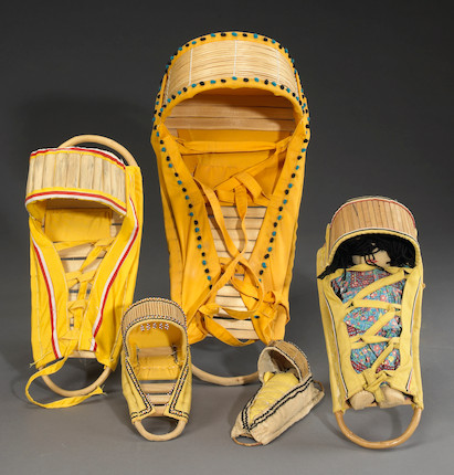 Bonhams : Five Apache cradleboards