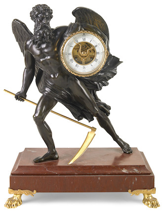 Bonhams : A French gilt and patinated bronze mantel clock fourth ...