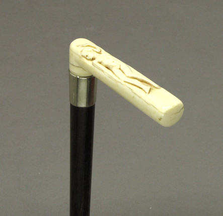 Bonhams : Two ivory canes late 19th/early 20th century