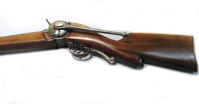 Bonhams : A reproduction repeating flintlock rifle of Cookson type