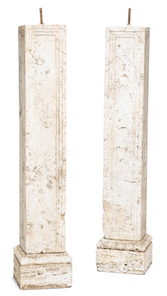 Bonhams : A pair of onion form limestone finials 18th century