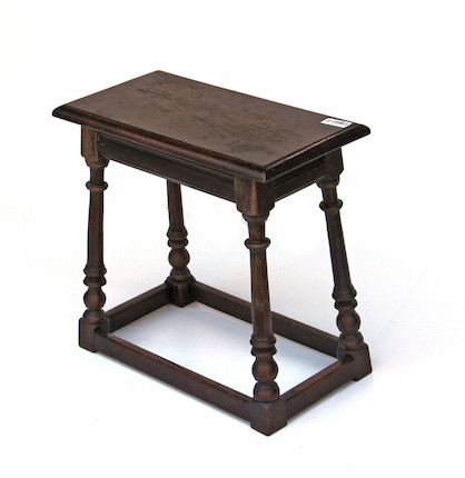 Bonhams : A William and Mary style joint stool late 19th century