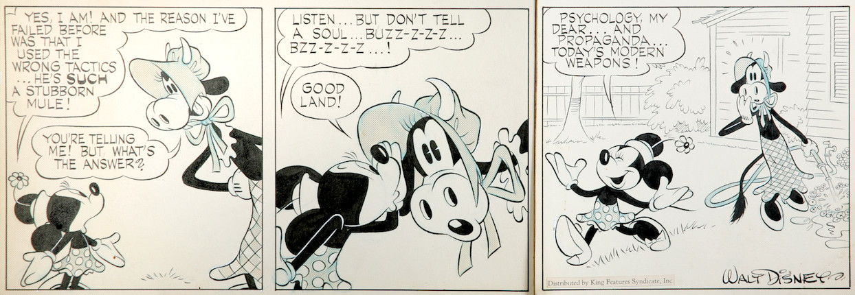 Bonhams : A Walt Disney daily with Minnie Mouse