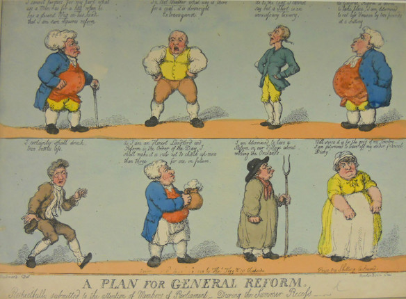 Bonhams : Thomas Rowlandson (British, 1756-1827); A Plan for General ...