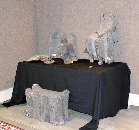 Bonhams : Fragments from a carved wood figure of En no Gyoja