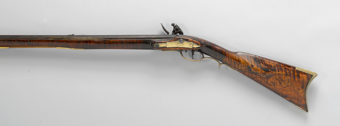 Bonhams : A full-stocked Pennsylvania flintlock rifle by Henry Albright