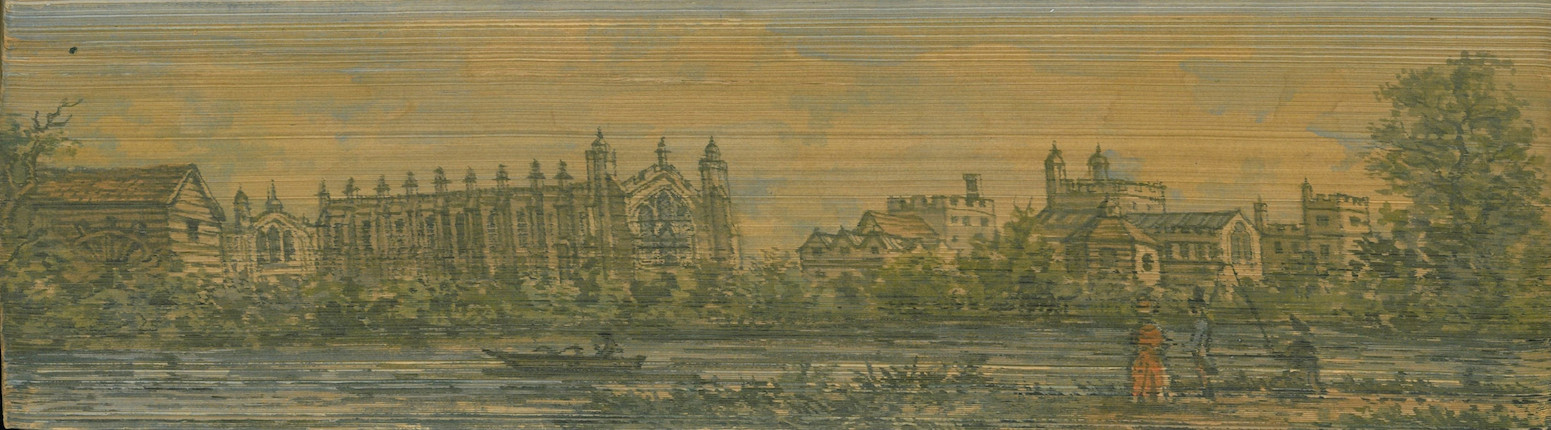 Bonhams : FORE-EDGE PAINTINGSMERRY OLD ENGLAND. 1. MOORE, THOMAS. Lalla ...