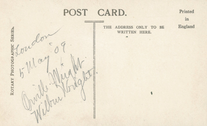 Bonhams : WRIGHT BROTHERSSIGNED. Postcard published by Rotary ...