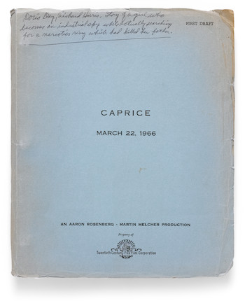 Bonhams : A storyboard script and first draft for Caprice