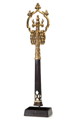 Bonhams : A Buddhist priest's rattle (shakujo) Nanbokucho period (14th ...