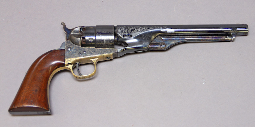Bonhams : A custom engraved Colt Model 1860 Army percussion revolver