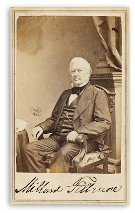 Bonhams : FILLMORE, MILLARD. 1800-1874. Photograph Signed twice ...