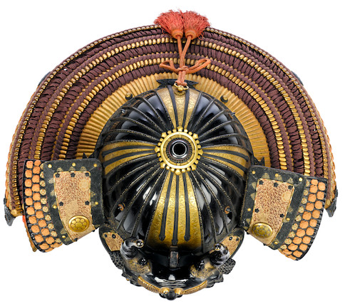 Bonhams : An orange and purple-laced haramaki armor with an impressive ...