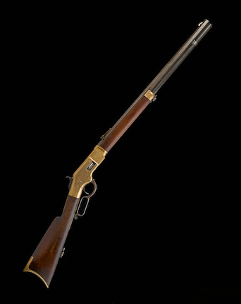 Bonhams : A factory-engraved Winchester Model 1866 lever action rifle