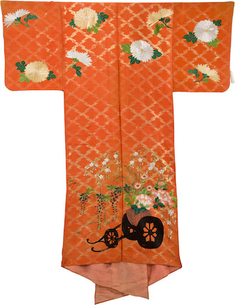 Bonhams : A nuihaku noh costume Edo period, circa 1800, the embroidery ...