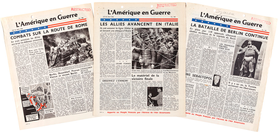 Bonhams : European Theater American Propaganda War Collection, 1943 ...