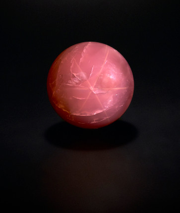 Bonhams : Rare Star Rose Quartz Sphere of Large Proportions