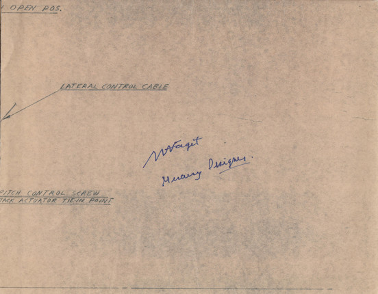 Bonhams : MERCURY PARAGLIDER BLUEPRINT, SIGNED BY MAX FAGET Geom(etry ...