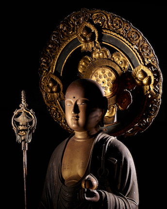 Bonhams : A standing figure of the bodhisattva Jizo (Kitigarbha) Edo ...
