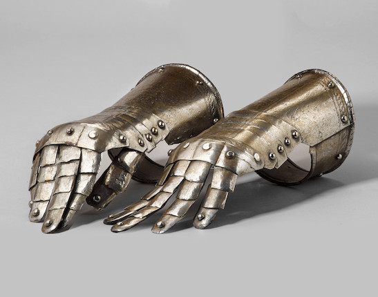 Bonhams : A pair of composite gauntlets in 16th century style