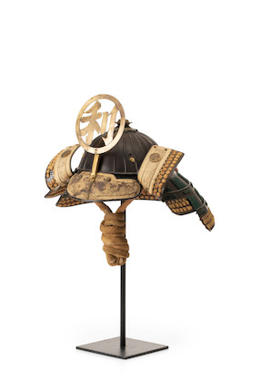 Bonhams : A lacquered suji kabuto in Nanbokucho style The helmet ...