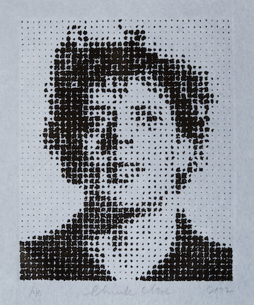 Bonhams : Chuck Close (born 1940); Phil (Grey);