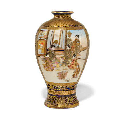 Bonhams : Ryuzan (active 19th/20th century) A Satsuma baluster ...