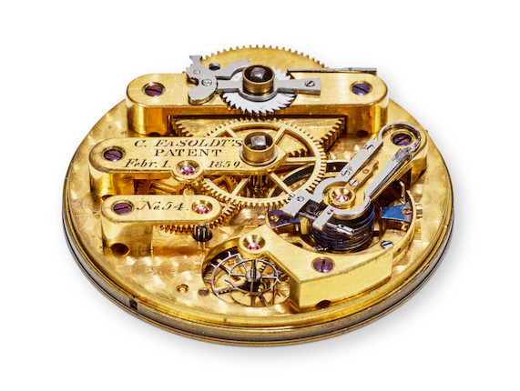 Bonhams : CHARLES FASOLDT. A RARE WATCH MOVEMENT WITH CO-AXIAL DOUBLE ...
