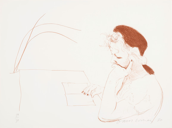 Bonhams : David Hockney (born 1937); Celia Reading, from A Series of ...