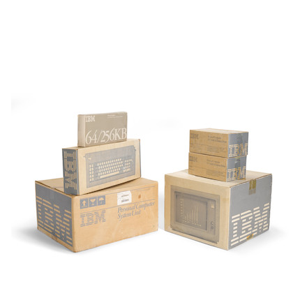 Bonhams : IBM 5150 SEALED IN THE ORIGINAL BOXES. Complete IBM 5150 ...