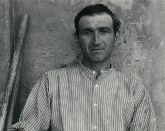 Bonhams : Paul Strand (1890-1976); Young Farmer, Luzzara, Italy;