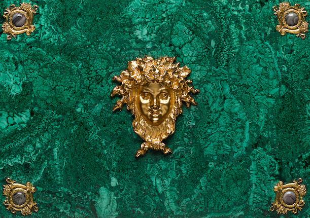 Bonhams : Large and Impressive Malachite Intarsia Box with Gilt-Bronze ...