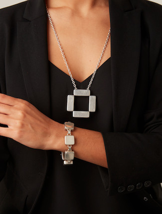 Bonhams : ASTRID FOG FOR GEORG JENSEN A GROUP OF SILVER JEWELRY, DENMARK