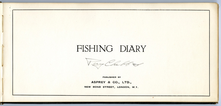 Bonhams Skinner : Chubb, Percy, III Fishing diary. Manuscript salmon ...