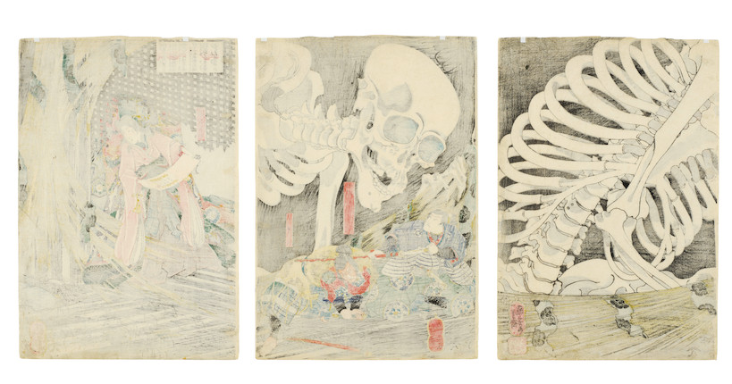 Bonhams : UTAGAWA KUNIYOSHI (1797-1861) The Monster Skeleton Edo period ...