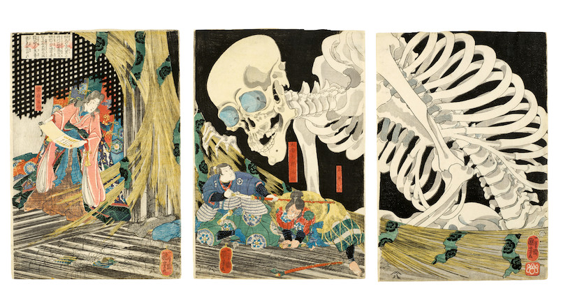 Bonhams : UTAGAWA KUNIYOSHI (1797-1861) The Monster Skeleton Edo period ...