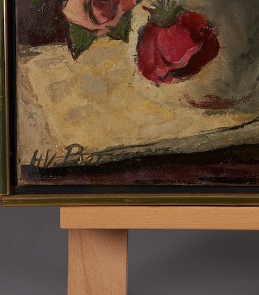 Bonhams Skinner : HENRY VARNUM POOR (1888-1970) CHERRIES AND ROSES