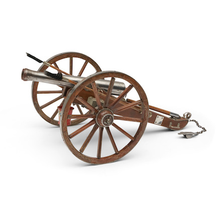 Bonhams Skinner : Miniature Model 1857-style Field Gun and Carriage,