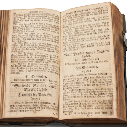 Bonhams Skinner : DANISH BOOK OF PSALMS. Psalme-Bog. Copenhagen, 1783.