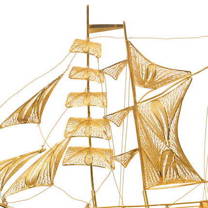 Bonhams : A 20K GOLD SHIP