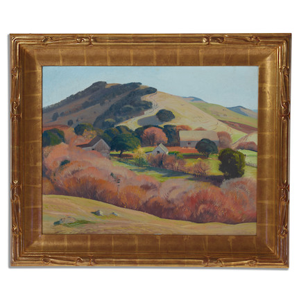 Bonhams : Ray Stanford Strong (1905-2006) Creek Bottom Farm 22 x 27 3/4 ...