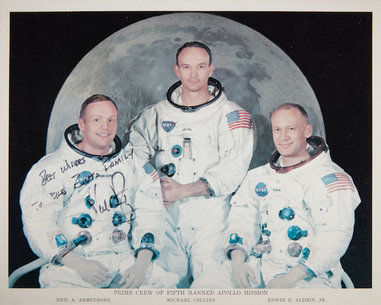 Bonhams : APOLLO 11 NEIL ARMSTRONG SIGNED & INSCRIBED CREW PORTRAIT ...