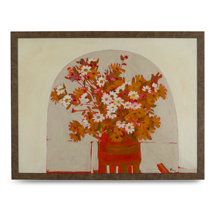 Bonhams : VIOLA FREY (1933-2004) Red Floral1966oil on canvas, signed ...