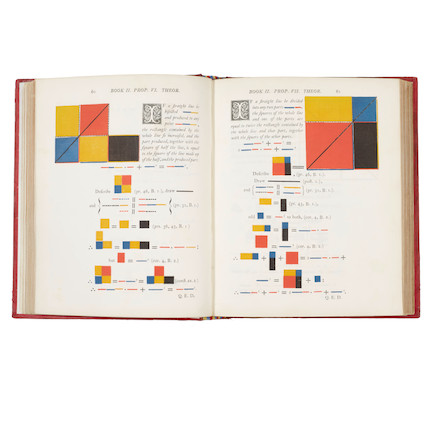 Bonhams : OLIVER BYRNE'S COLOR-PRINTED EUCLID. The First Six Books of ...