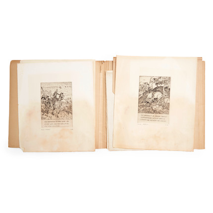 Bonhams Skinner : WALSER, KARL. 1877-1943. 16 etchings for Don Quixote ...