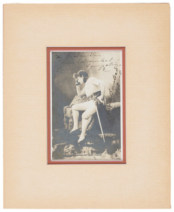 Bonhams : SARAH BERNHARDT SIGNED PHOTO. Photographic postcard Signed ...