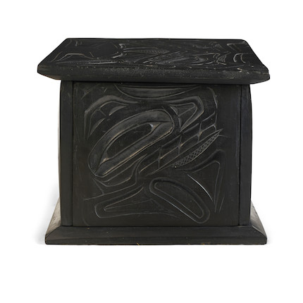 Bonhams : A Haida carved argillite box, possibly the work of Zacharias ...